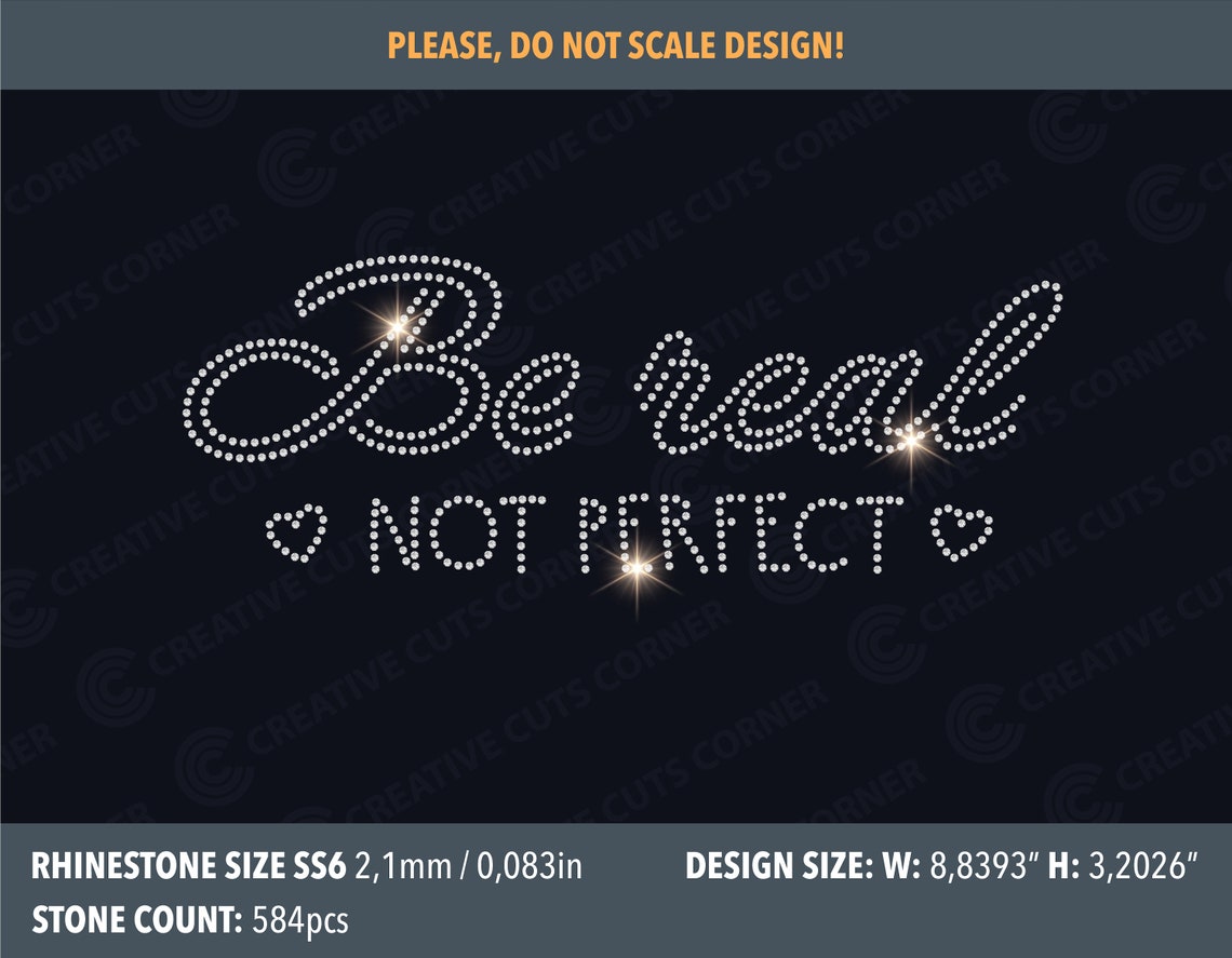 Be Real Rhinestone Svg Rhinestone Template Svg File Hotfix Rhinestone ...