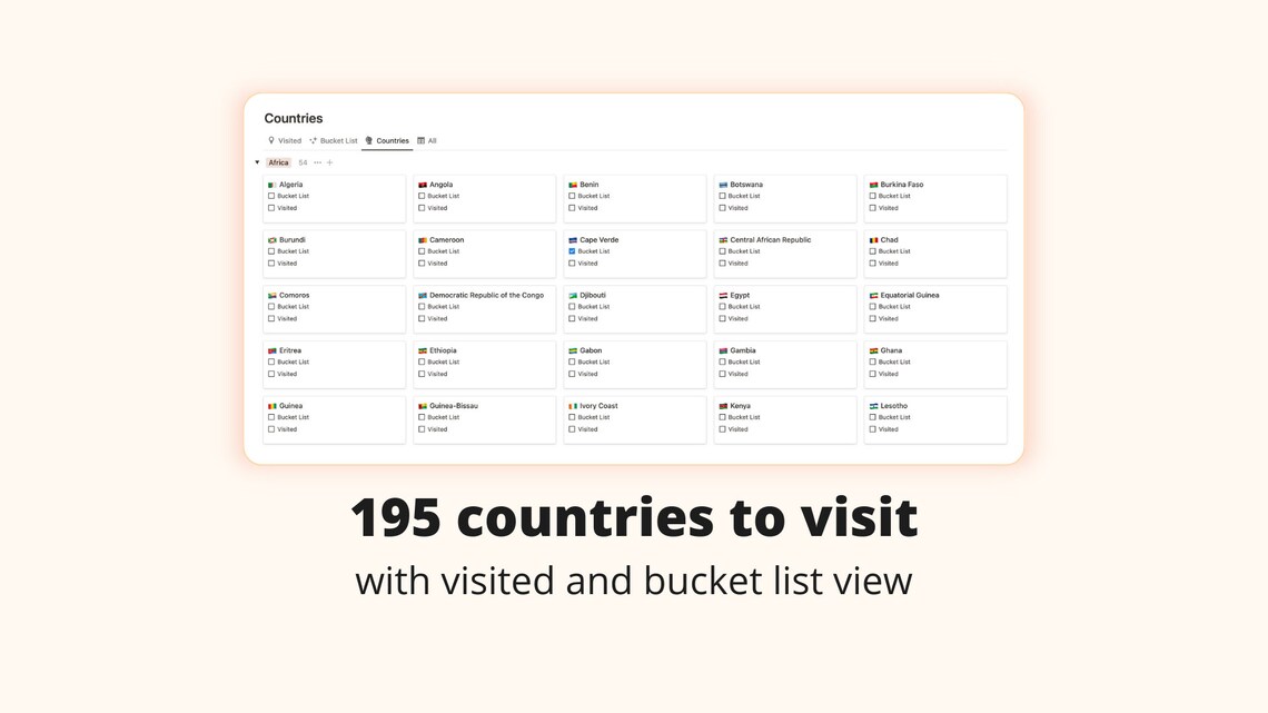 Notion Template Travel Bucket List Travel Destinations for Notion Ultimate Travel Bucket List ...
