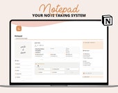 Notion Template Notepad Note-taking Planner Personal Notes - Etsy