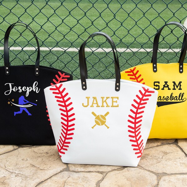 Canvas Baseball Tote - Etsy