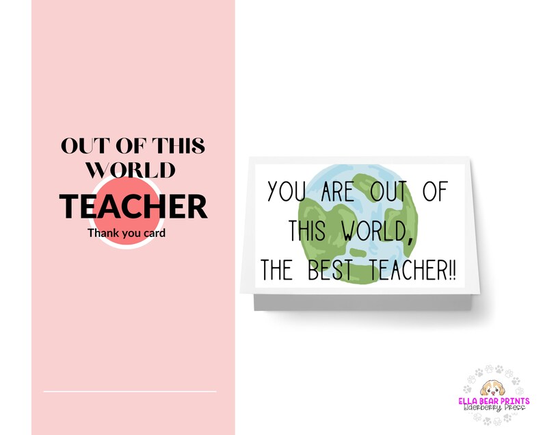 Out of This World Teacher Thank You Card - Etsy