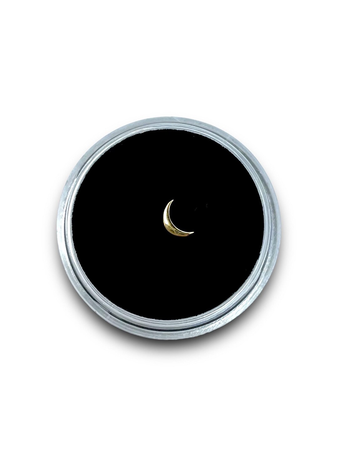 Solid 18k Gold Moon Tooth Gem Charm - Etsy