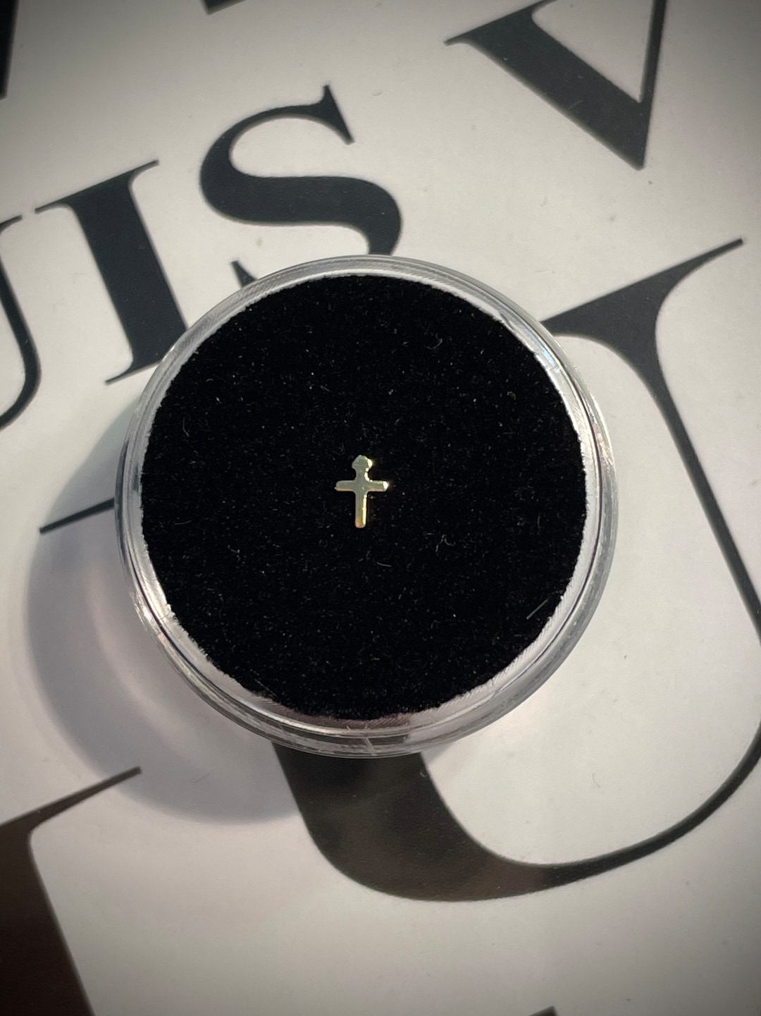 Gold Mini Cross Tooth Gem - Etsy