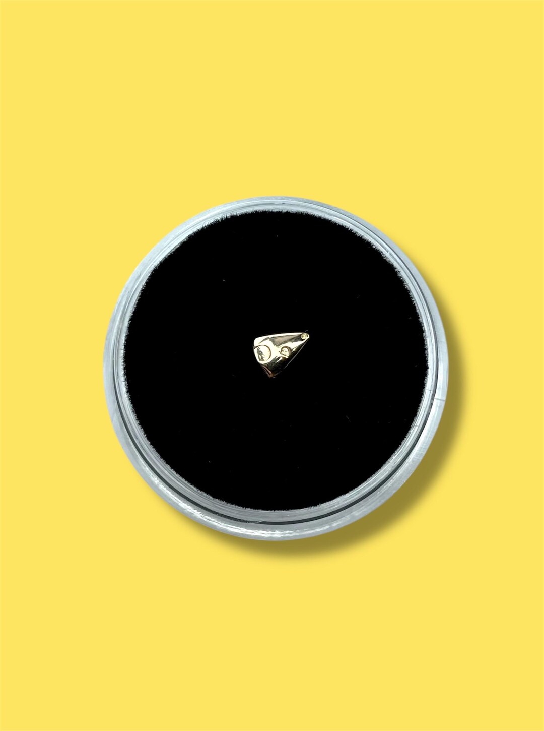 Solid 18k Gold Cheese Tooth Gem Charm - Etsy
