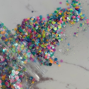 Rainbow Confetti Glitter - Etsy