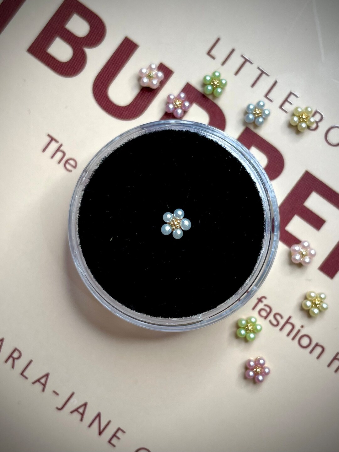 Blue Pearl Flower Tooth Gem - Etsy