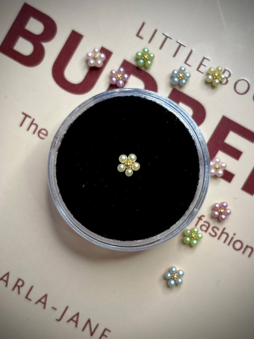 Yellow Pearl Flower Tooth Gem - Etsy