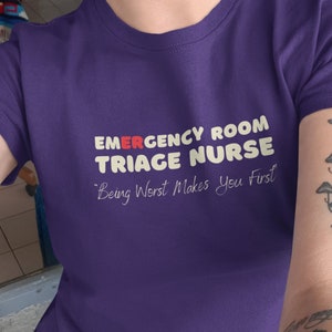 Emergency Room Triage Nurse, Funny ER Nursing T-shirt Unisex Short ...