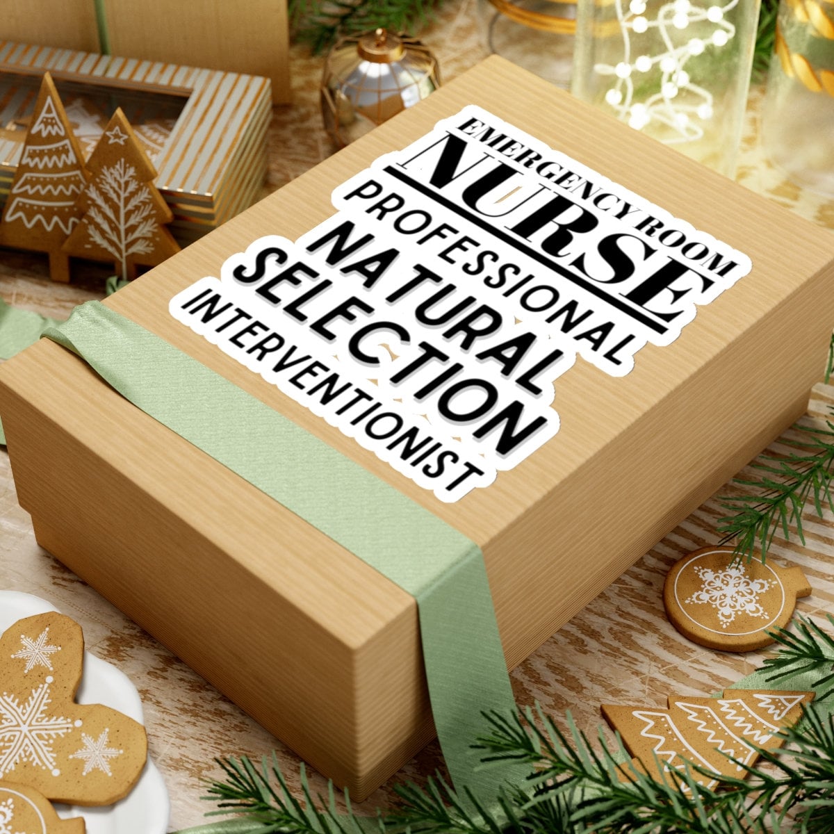 Funny Emergency Room Nurse Kiss-cut Sticker. Professional Natural ...