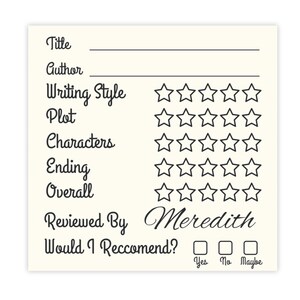 Personalized Book Review Post-it-note Customized Sticky Notes Book ...