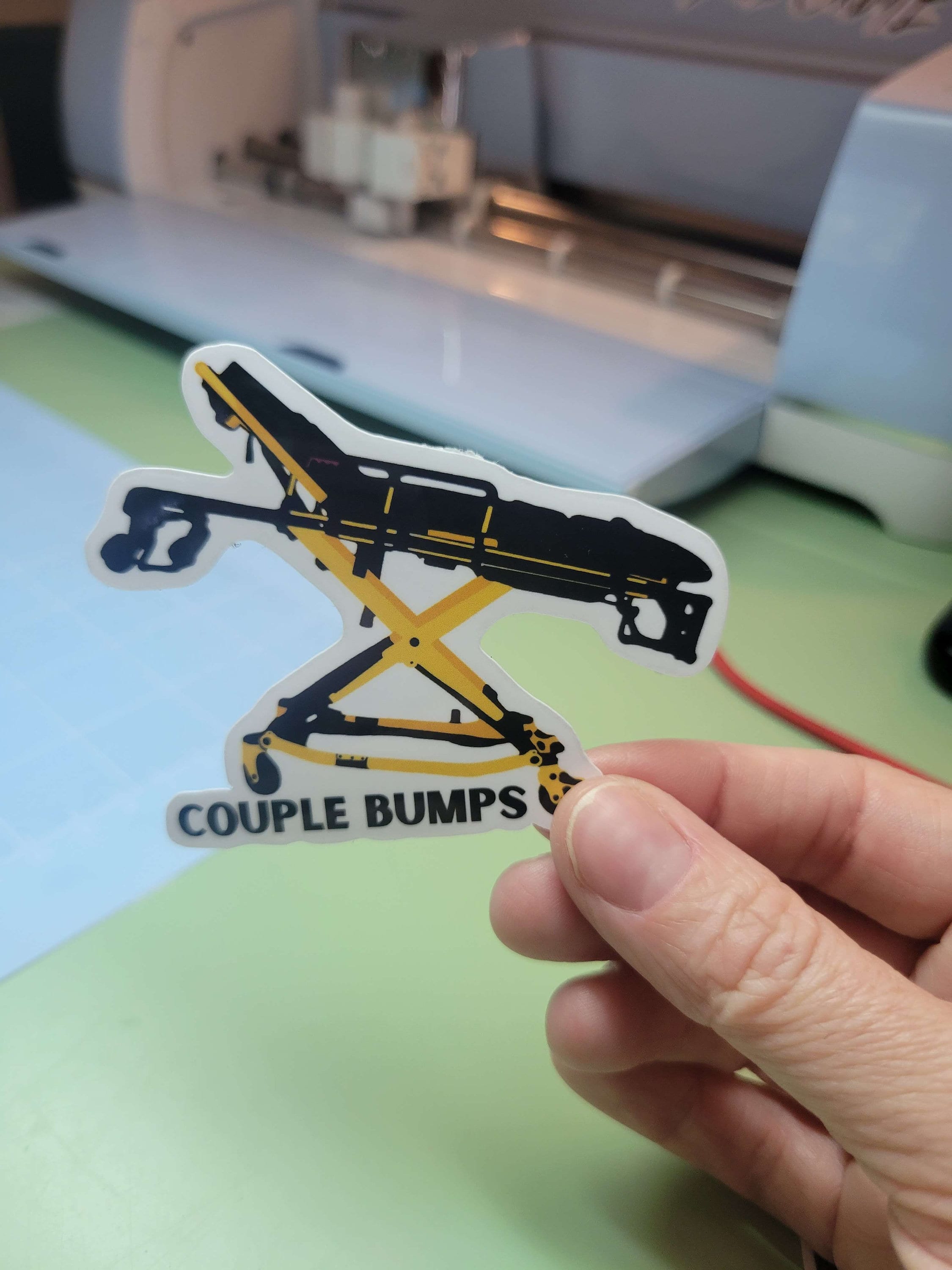 Couple Bumps EMS Sticker, Waterproof Sticker, Vinyl Sticker, Minimalist ...