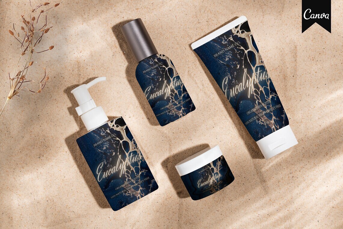 Customizable Body Care Labels Collection Create Your Own Skincare Line ...