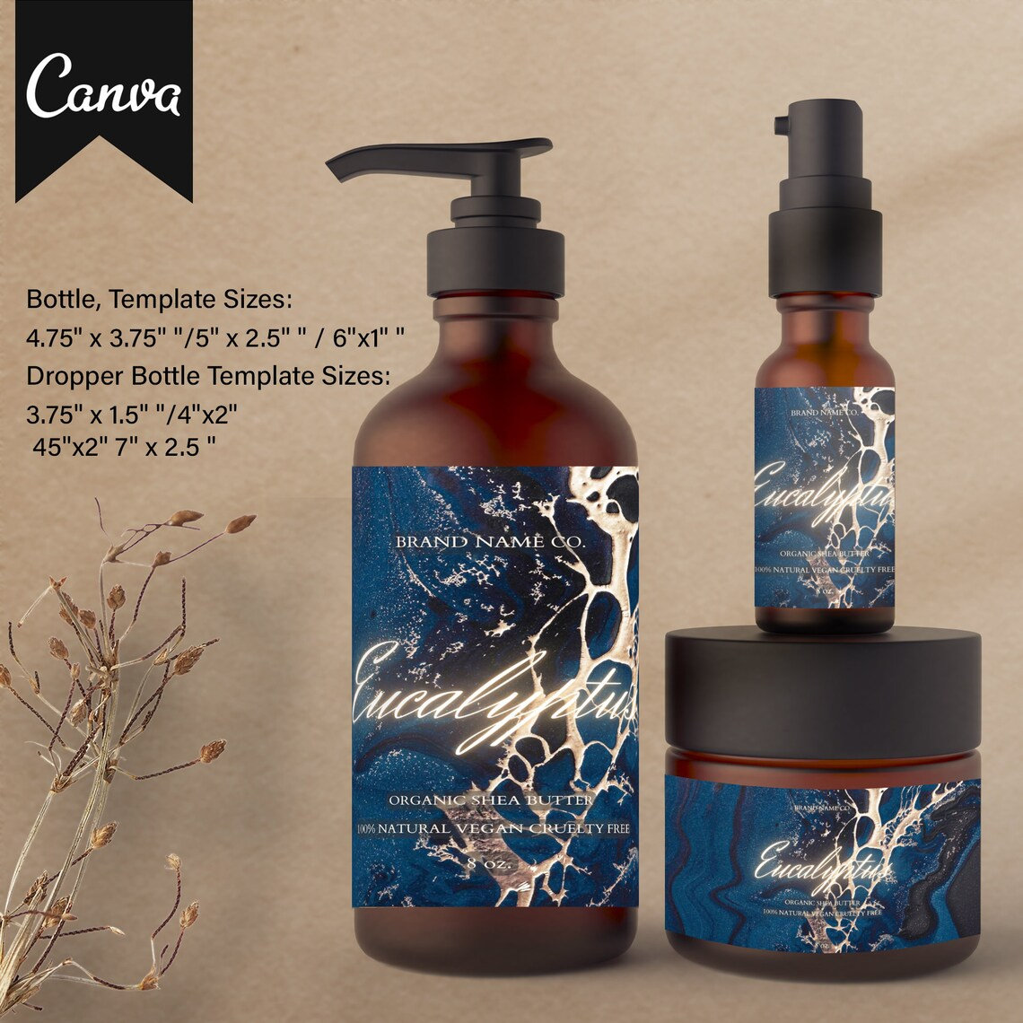 Customizable Body Care Labels Collection Create Your Own - Etsy