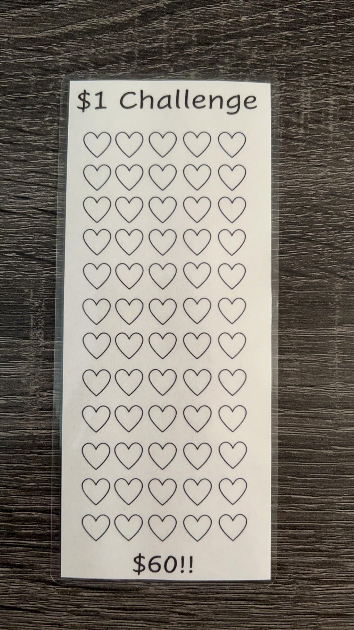 1 Dollar Savings Challenge Tracker - Etsy