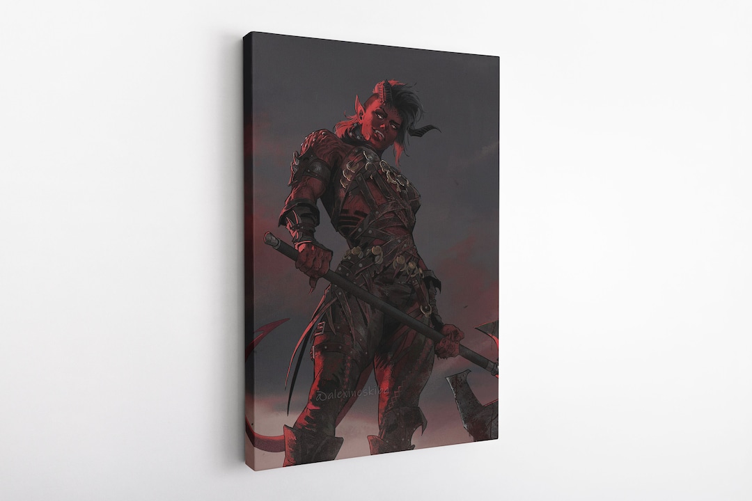 Karlach Art, Baldur's Gate 3 Canvas, Karlach Wall Decor, Karlach Poster ...