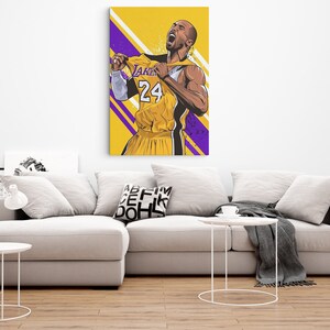 Kobe Bryant RIP - Screaming and Pulling Jersey - Ready to Hang Framed ...