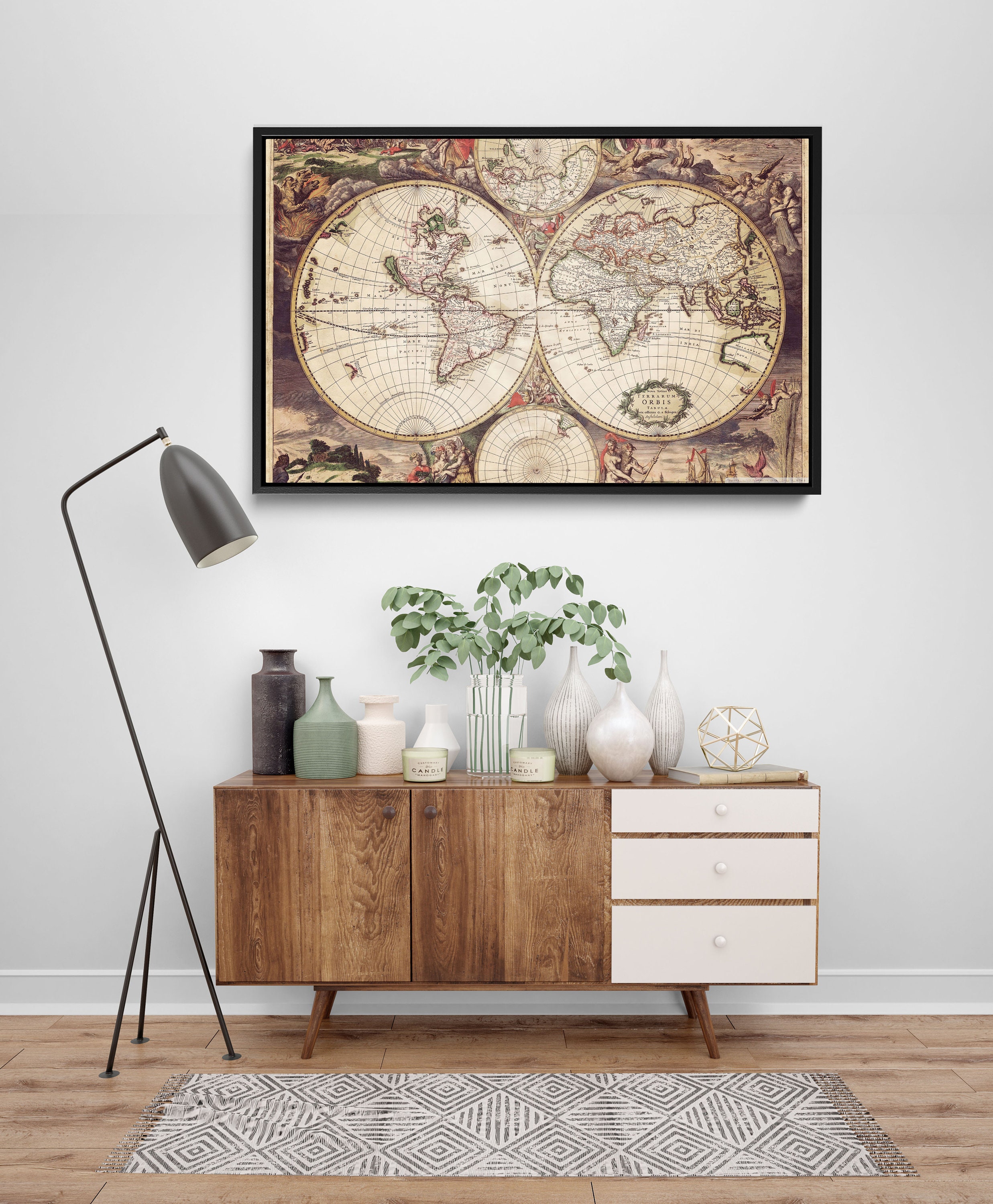 Old World Map, Vintage World Map Canvas Art, Old World Map Art Canvas ...
