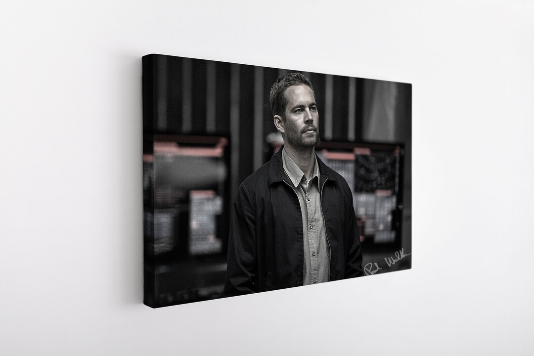 Paul Walker American Actor Star Poster Canvas Wall Art Ptint Paul Waker ...