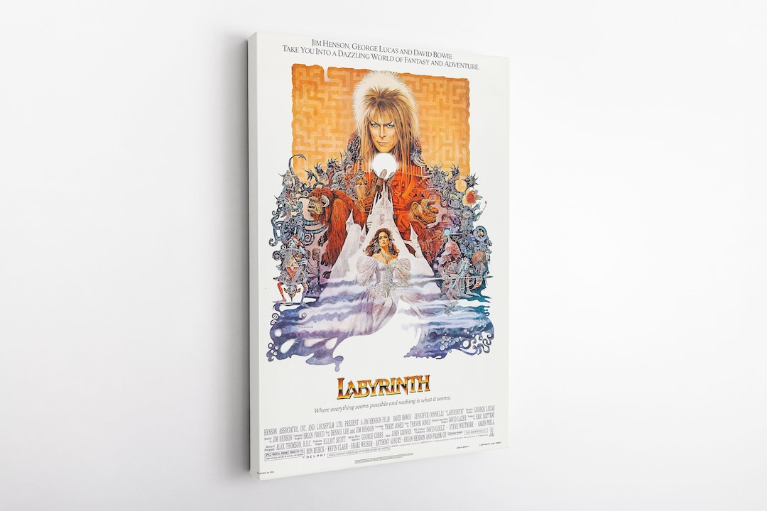 Labyrinth Movie Poster,1986 Vintage Musical Fantasy Film Print ...