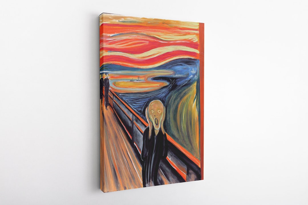 The Scream Canvas, Artwork Canvas, Abstract Wall Art, Edvard Munch ...