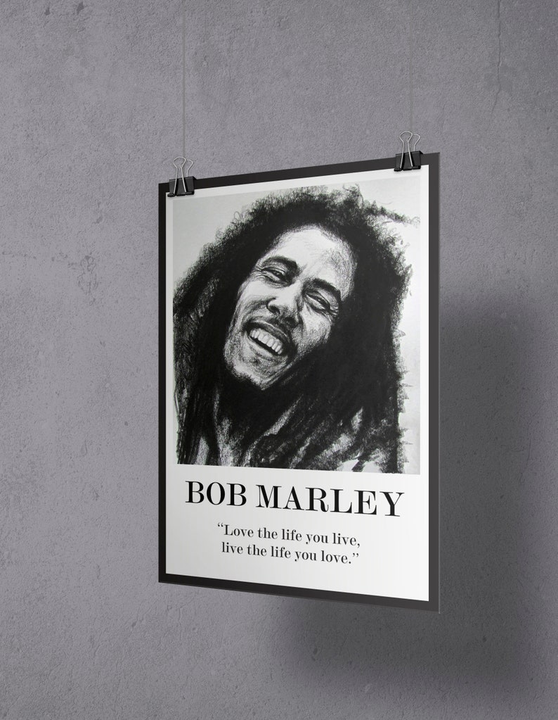 Bob Marley Canvas Poster Bob Marley Reggae Poster Gift for - Etsy