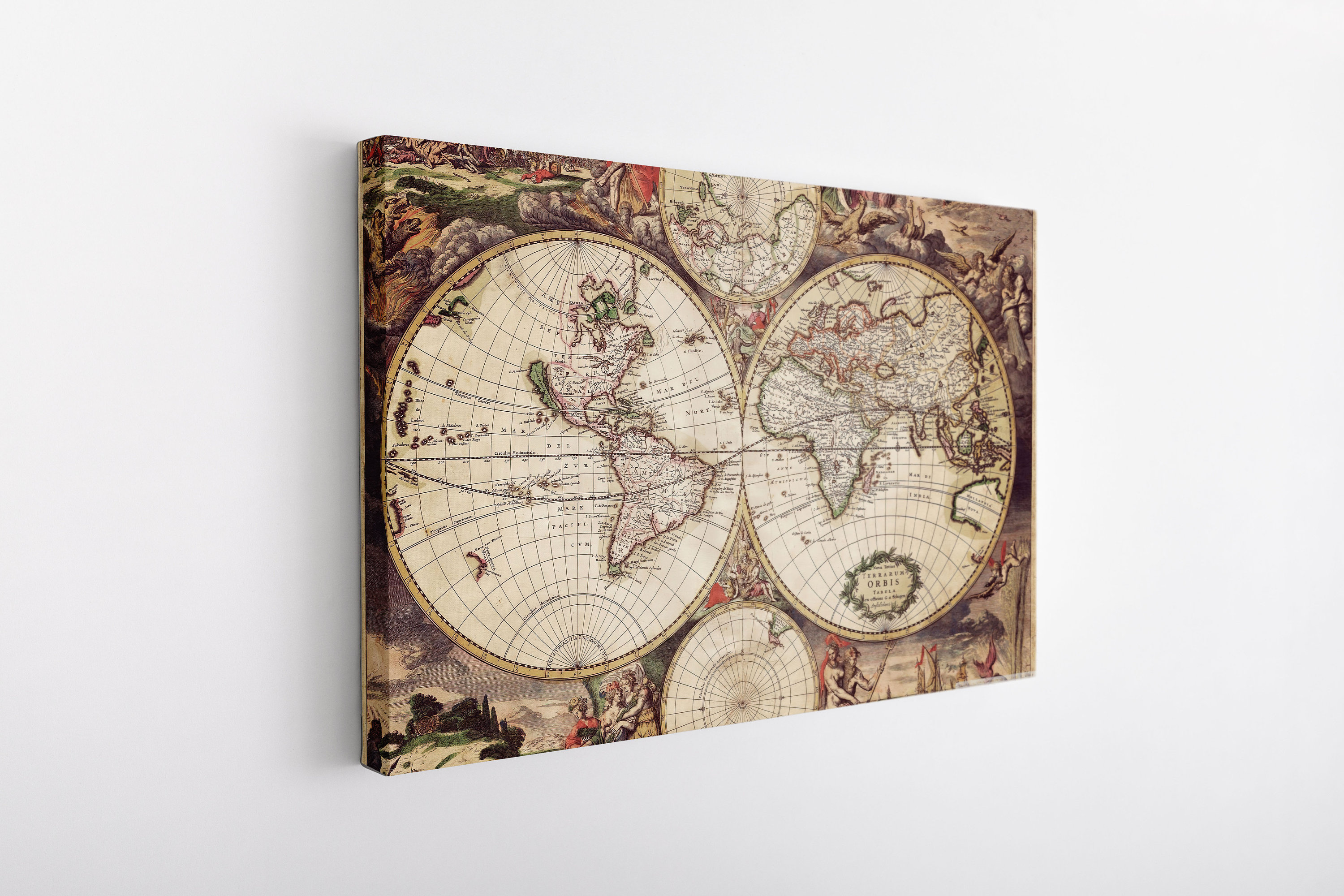 Old World Map, Vintage World Map Canvas Art, Old World Map Art Canvas ...