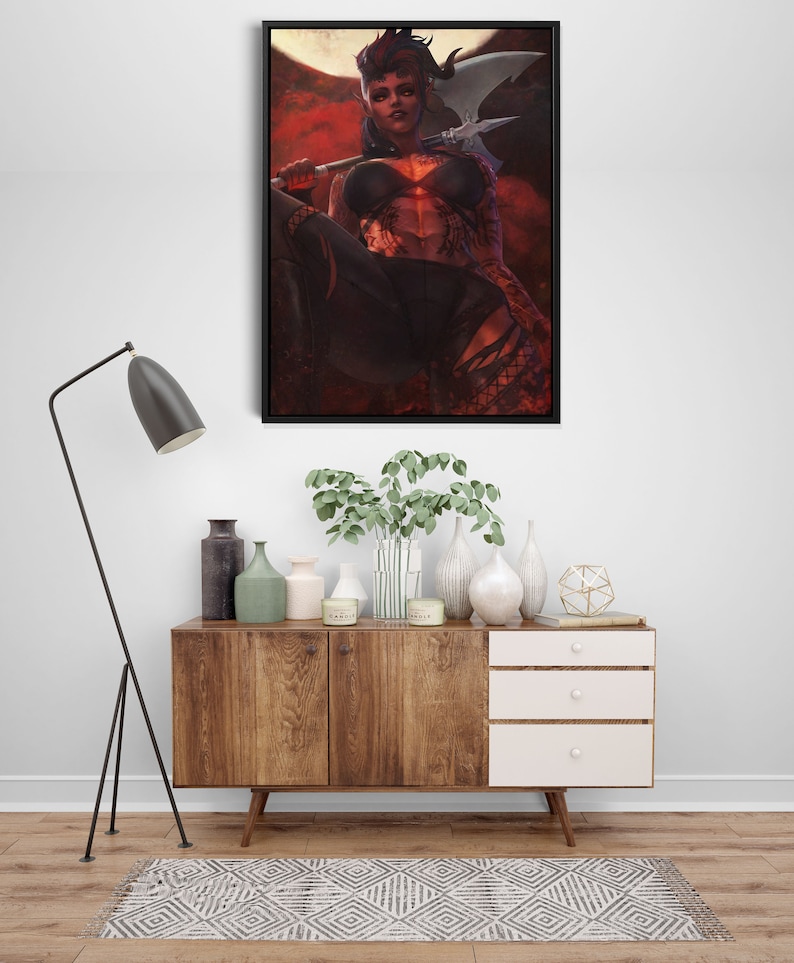 Karlach Art, Baldur's Gate 3 Canvas, Karlach Wall Decor, Karlach Poster ...