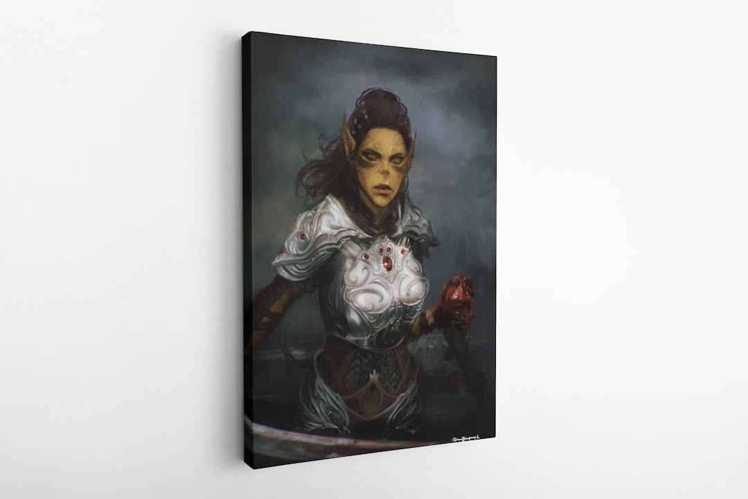 Lae'zel Art, Baldur's Gate 3 Canvas, Lae'zel Wall Decor, Lae'zel Poster, Baldurs Gate Wall Art ...