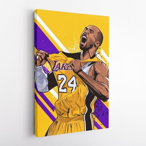 Kobe Bryant RIP - Screaming and Pulling Jersey - Ready to Hang Framed ...