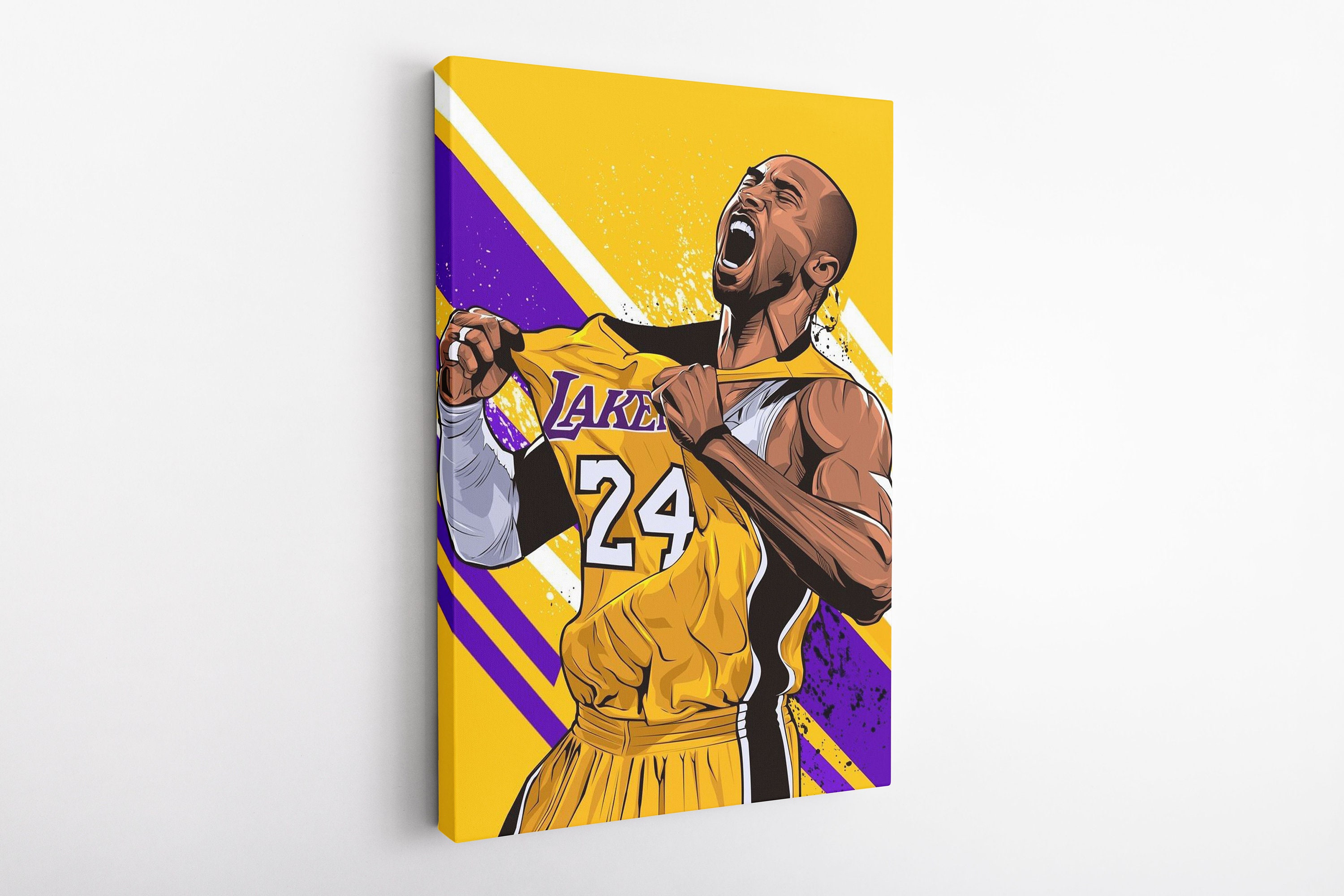Kobe Bryant RIP Screaming and Pulling Jersey Ready to Hang - Etsy Canada