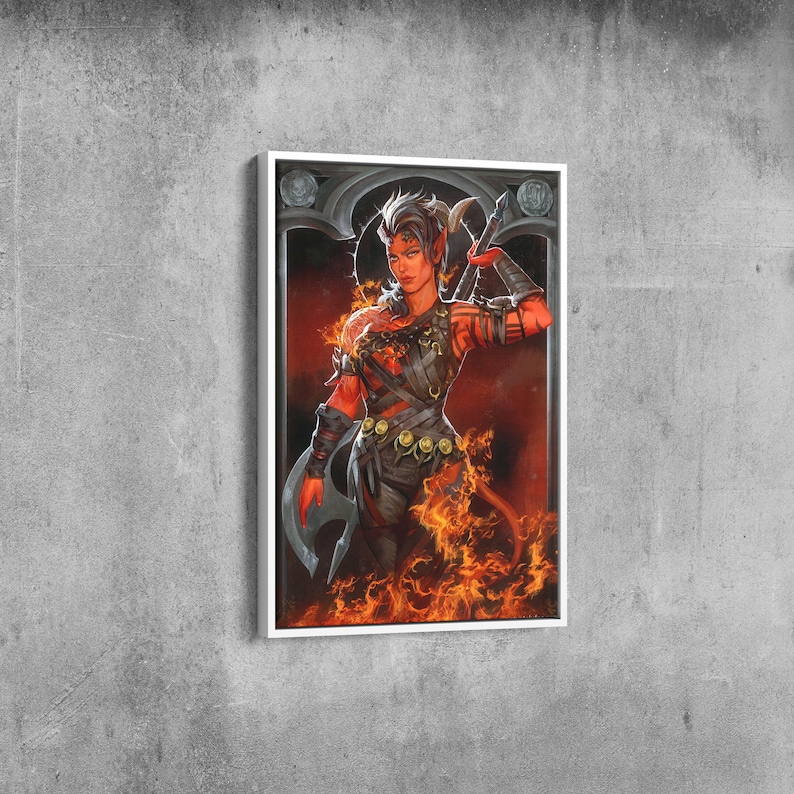 Karlach Art Baldur's Gate 3 Canvas Karlach Wall Decor - Etsy Hong Kong