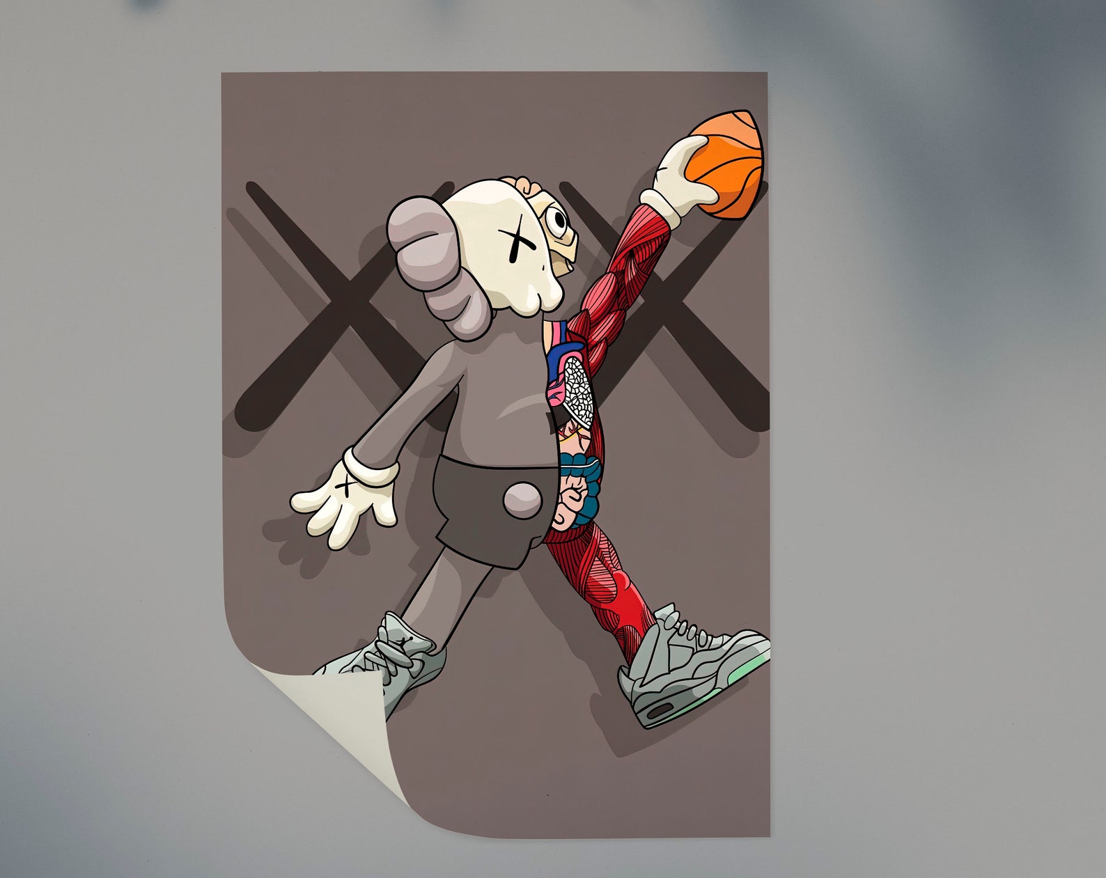 Hypebeast Kaws Robot Art, Hypebeast Canvas, Kaws Figure Wall Art, Cartoon Art Poster, Modern ...