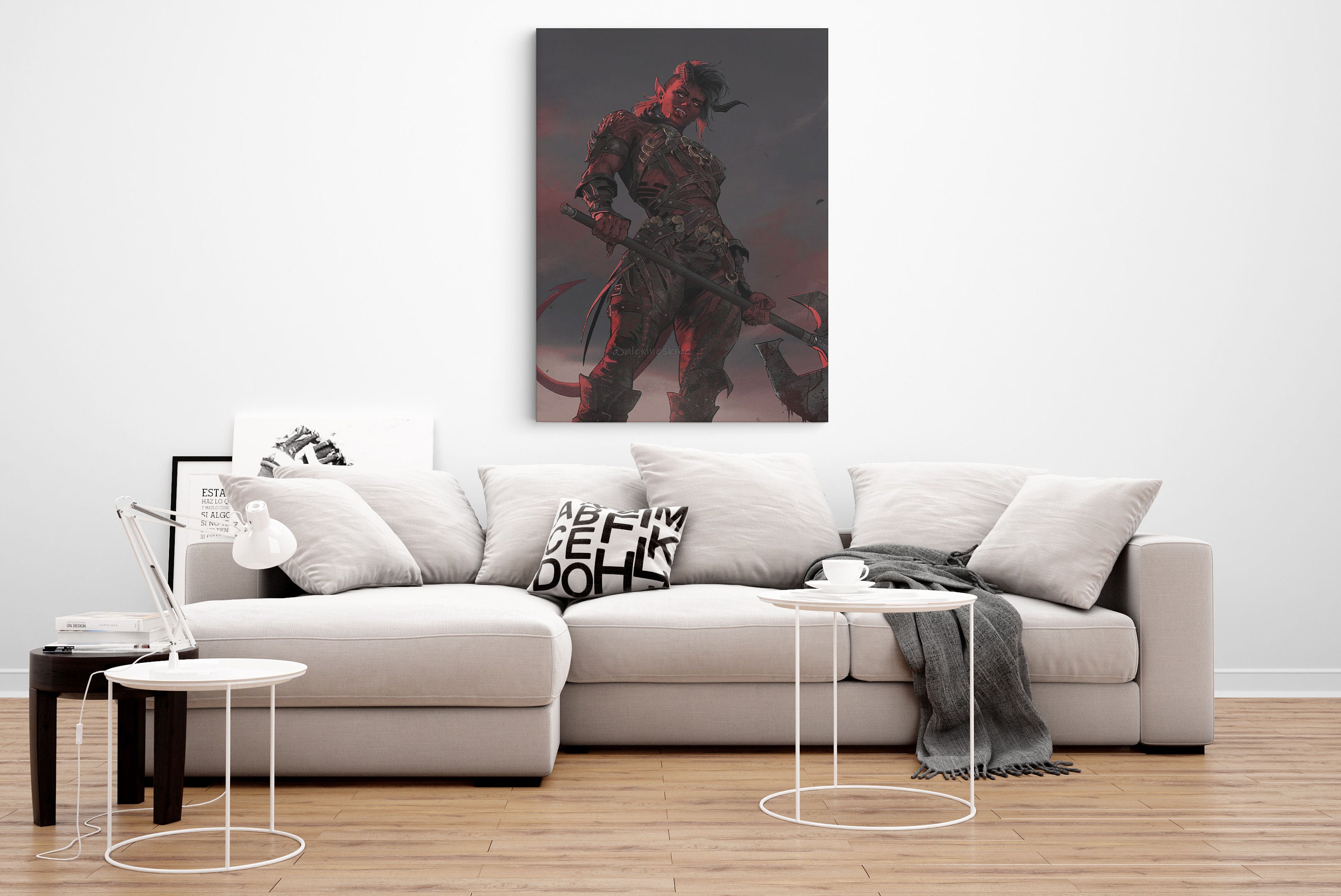 Karlach Art, Baldur's Gate 3 Canvas, Karlach Wall Decor, Karlach Poster ...