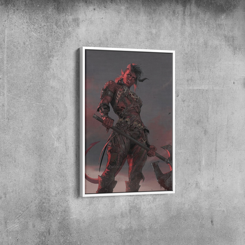 Karlach Art, Baldur's Gate 3 Canvas, Karlach Wall Decor, Karlach Poster ...