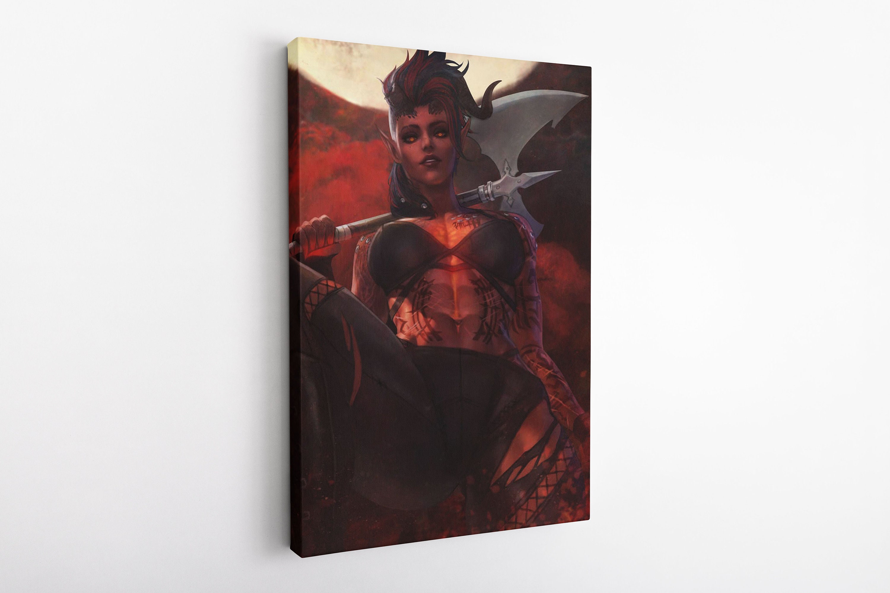 Karlach Art, Baldur's Gate 3 Canvas, Karlach Wall Decor, Karlach Poster ...