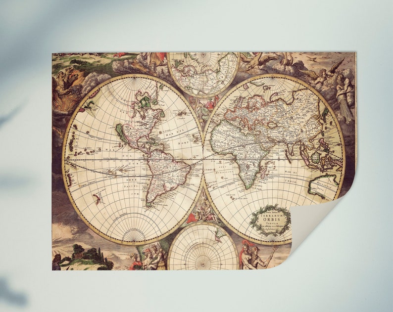 Old World Map Vintage World Map Canvas Art Old World Map Art - Etsy