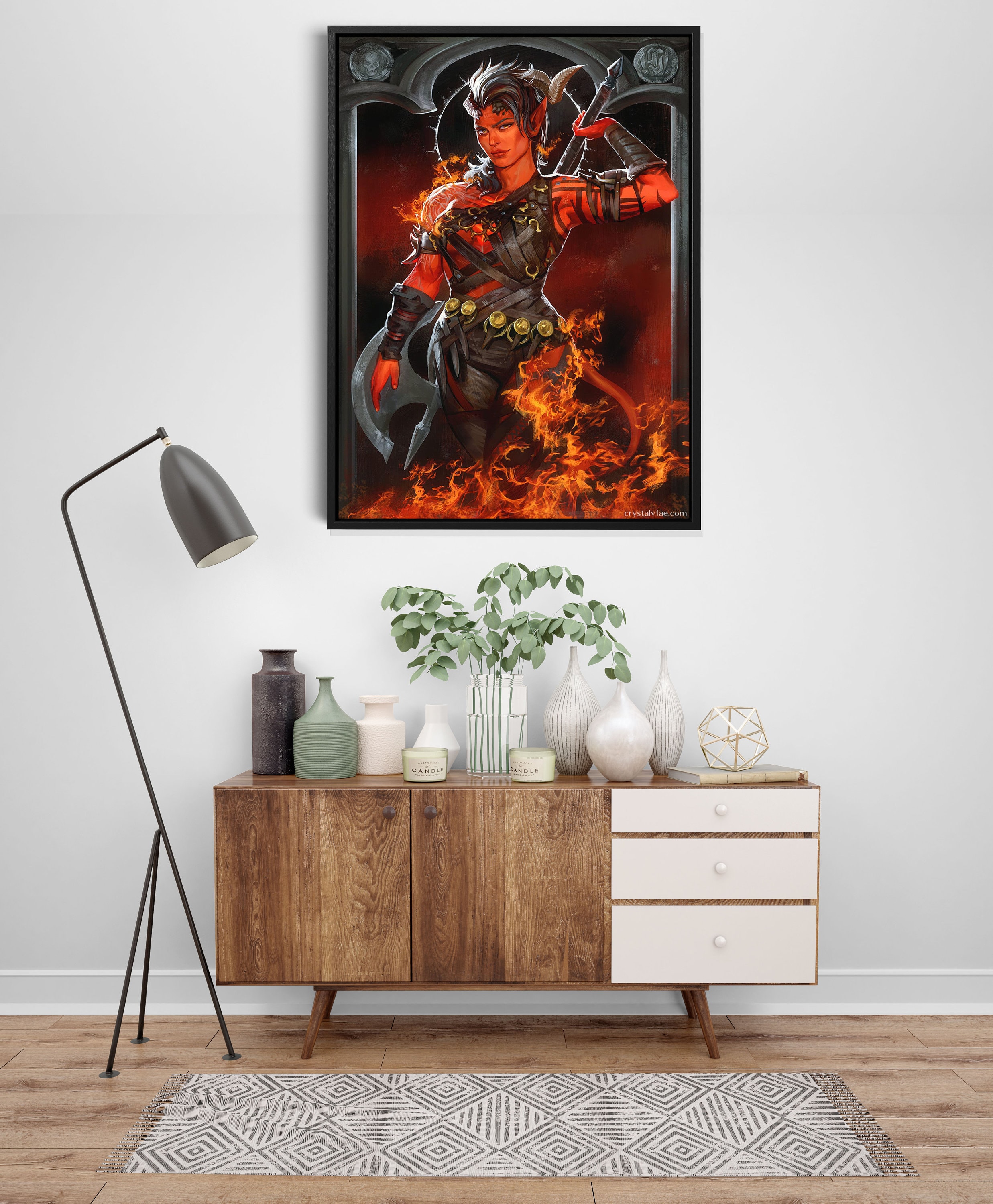 Karlach Art Baldur's Gate 3 Canvas Karlach Wall Decor - Etsy Hong Kong