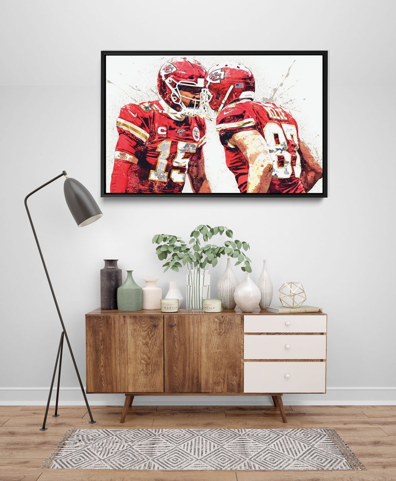 Patrick Mahomes, Travis Kelce Poster Kansas City Chiefs,man Cave Gift ...