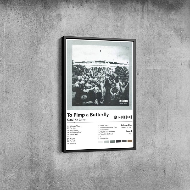 Kendrick Lamar to Pimp A Butterfly Custom Album Cover Hip Hop Print ...
