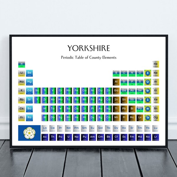 Yorkshire Periodic Table - Etsy