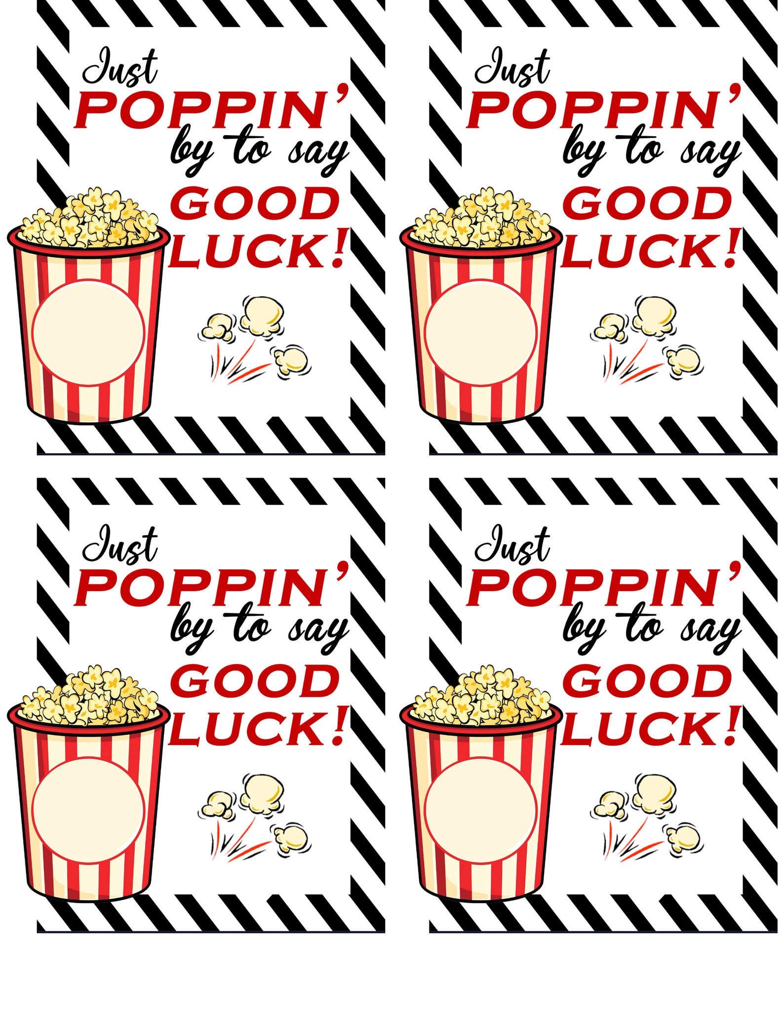 Just Poppin' in for Good Luck PNG/PDF - Etsy
