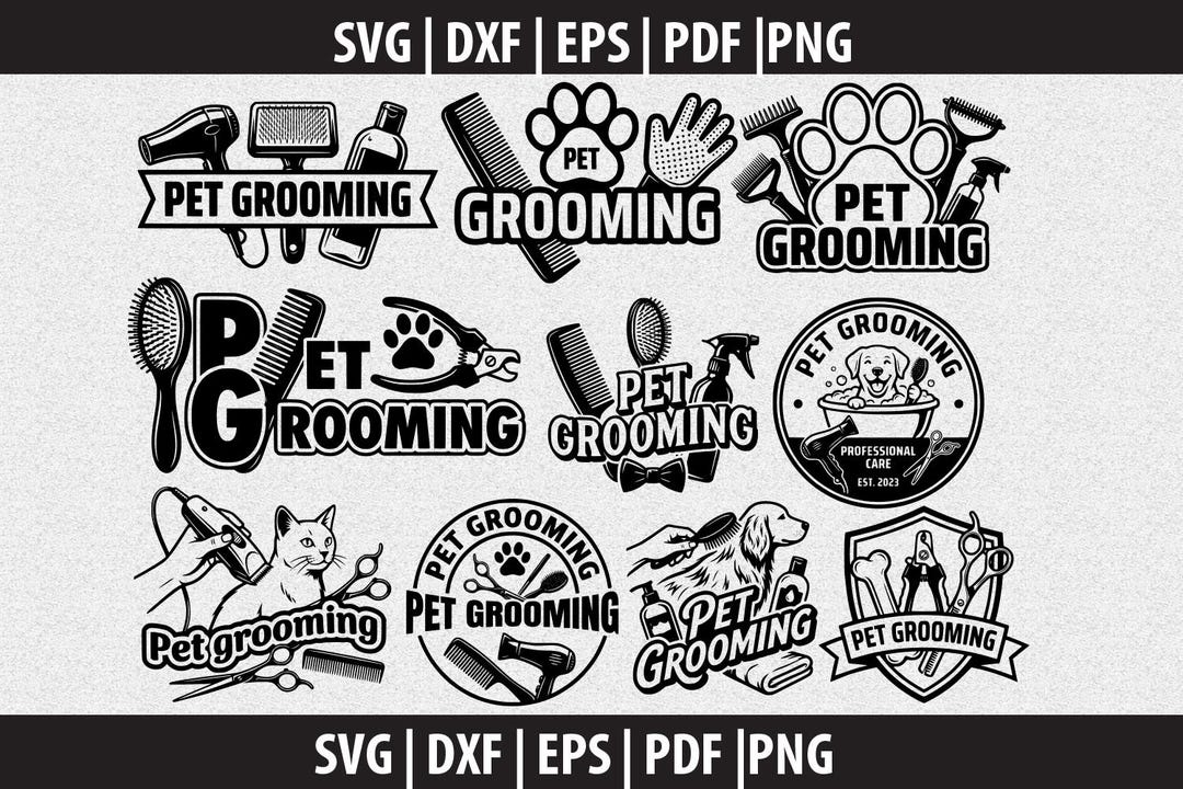 Pet Grooming SVG Bundle, Dog Cat Salon Clipart (digital Download) - Etsy
