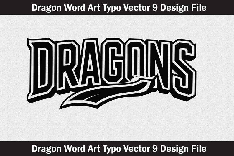 Dragons Word Art SVG, Typography Vector Graphics (digital Download) - Etsy