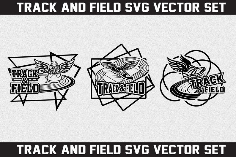Track and Field Shoe Winged Svg Cut File Logo PNG Clipart Vector Design ...