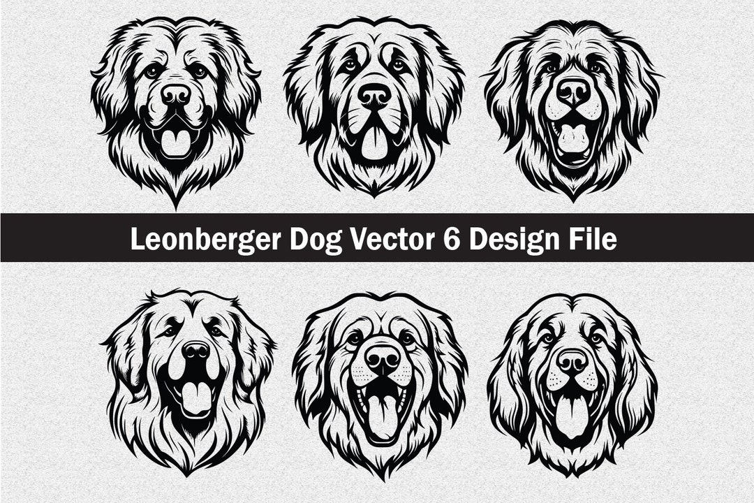 Leonberger Dog Silhouette Svg leonberger Dog Svgdog - Etsy