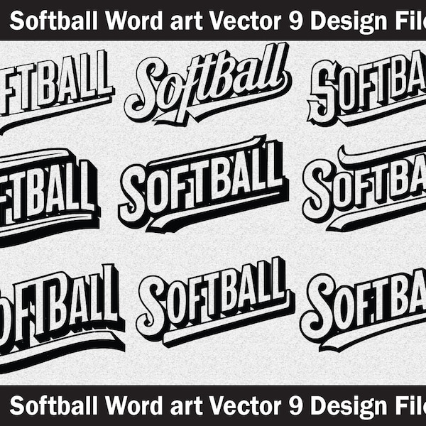 Softball Cut File - Etsy