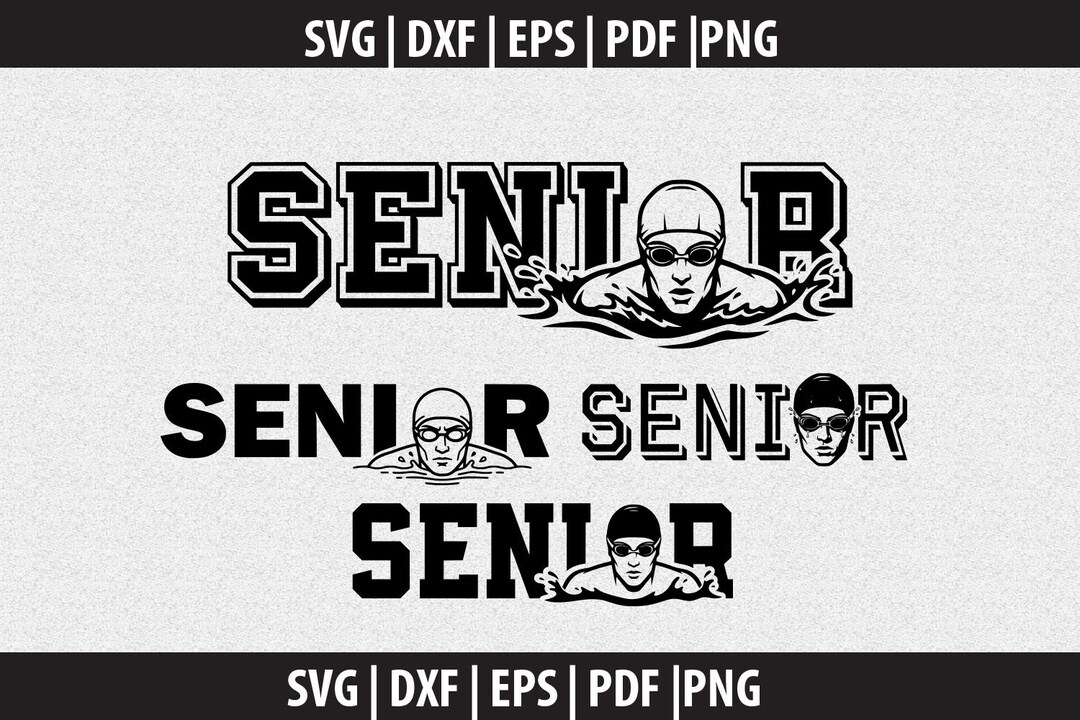 Sports Clipart: Swimmer Senior 2026 Svg Silhouette Cutout for Teams ...