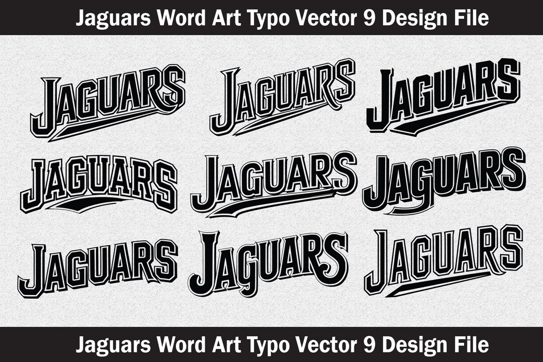 Jaguars Word Art Typography Vector (svg, Png, Eps, Dxf, Pdf) - Etsy