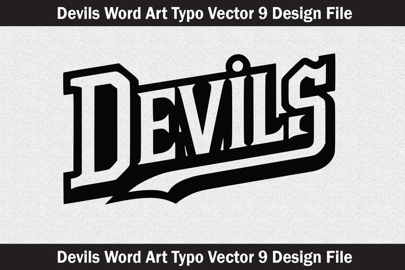 Devils Typography Vector, Mascot Cut File (digital Download) - Etsy