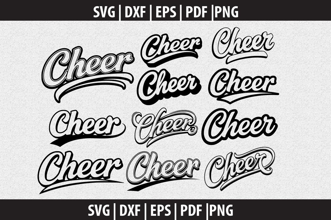 Cheer Word Art SVG, Cheer Mascot Typography (digital Download) - Etsy